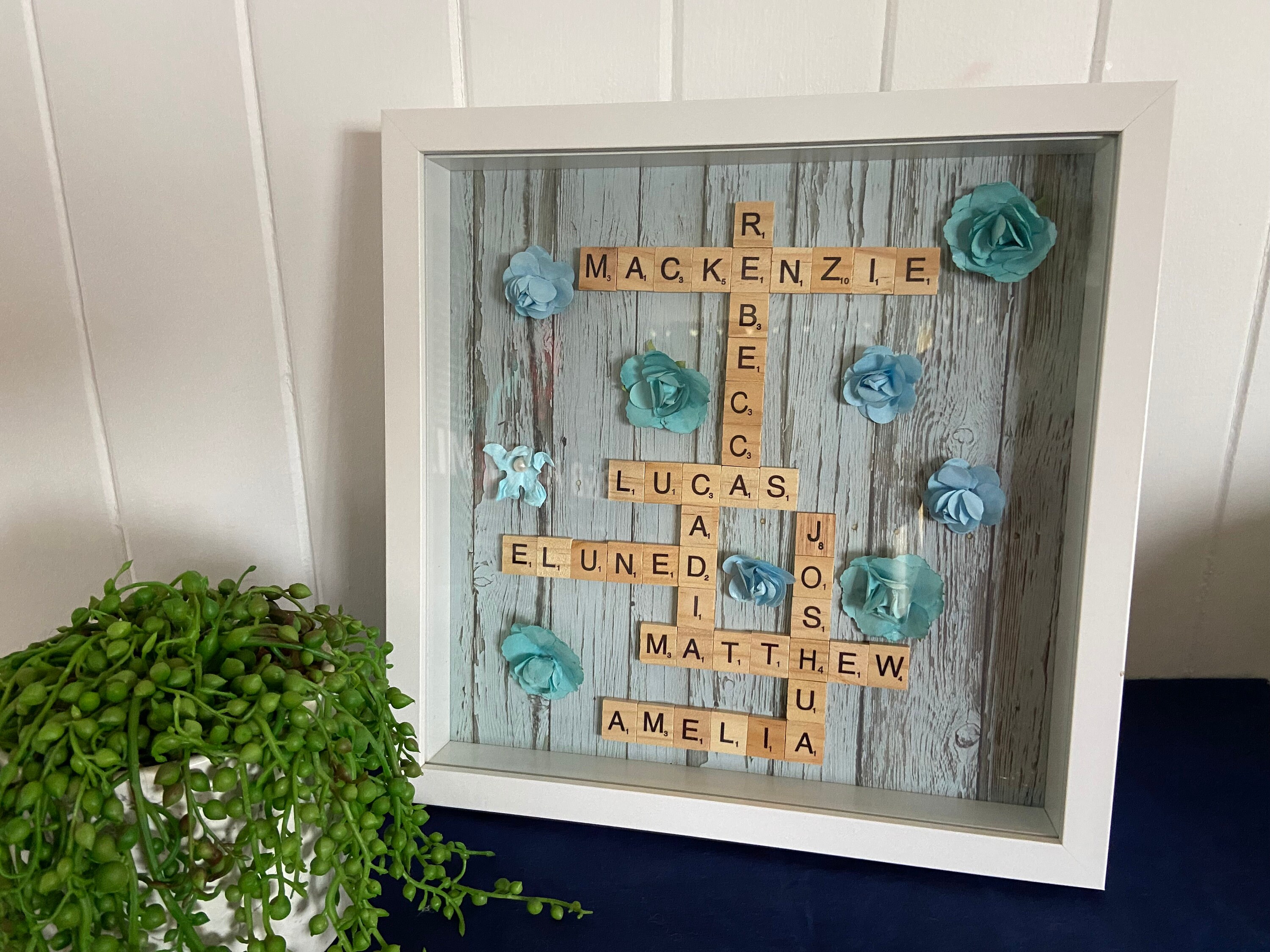 Scrabble Family Frames Personalised Scrabble Tile Art Name Frame ...