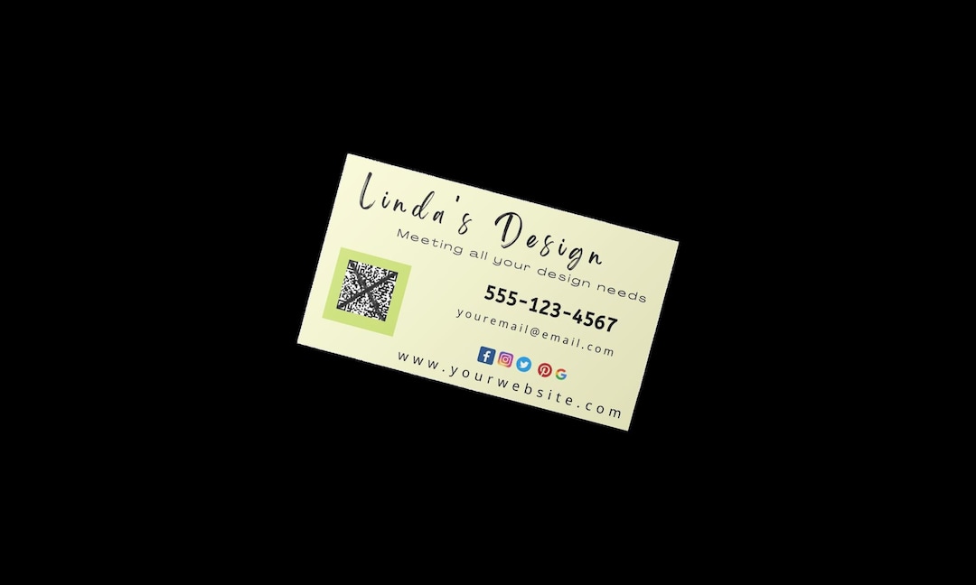 Digital Business Card With QR Code, Virtual or Paper - Etsy