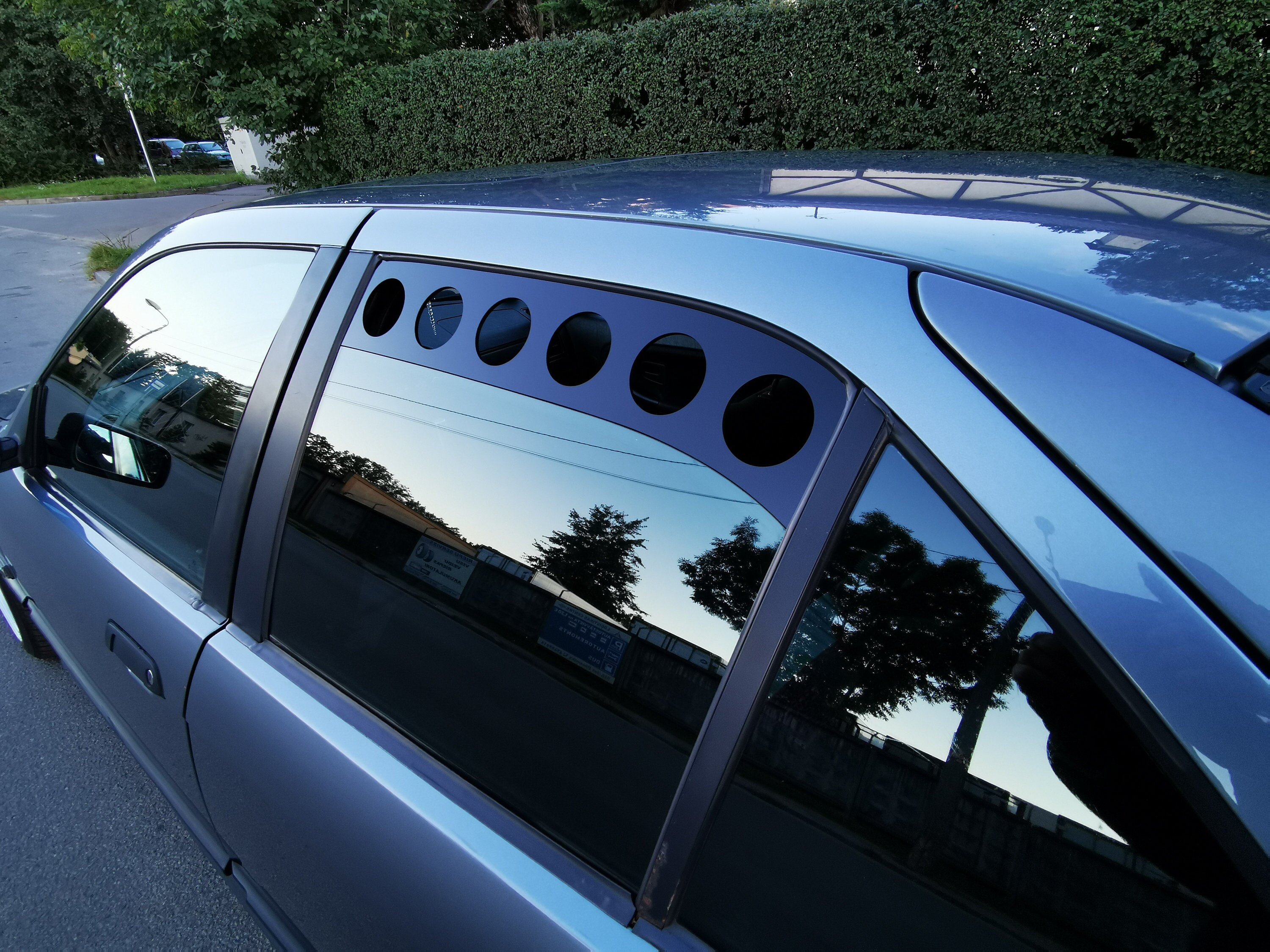 Black Glossy Window Vents for E36 BMW Sedan Rear Style Tuning Parts ...