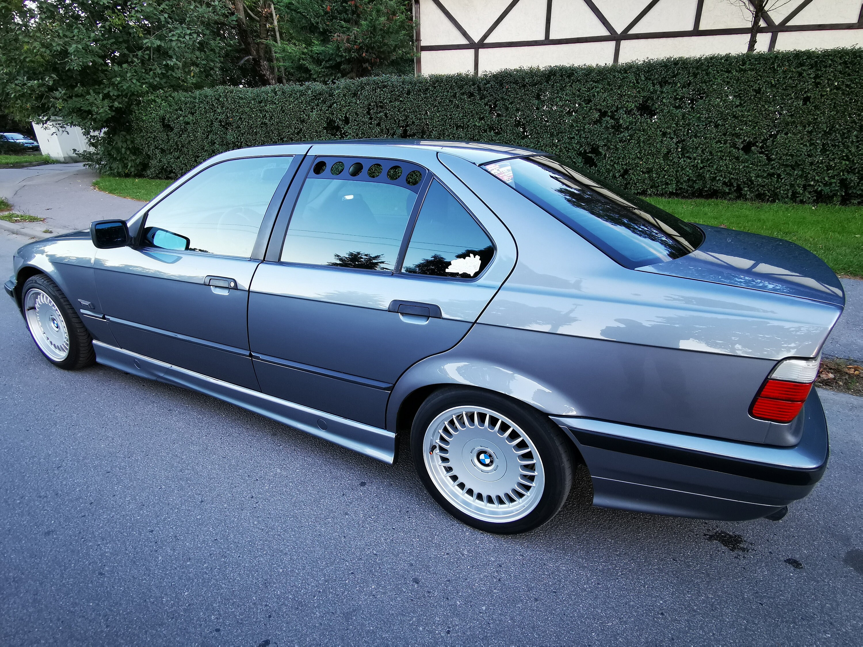 Black Glossy Window Vents for E36 BMW Sedan Rear Style Tuning Parts ...