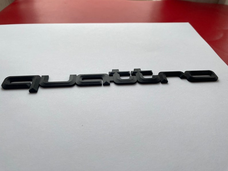 3D Printable Quattro Badge STL File Digital Download - Etsy