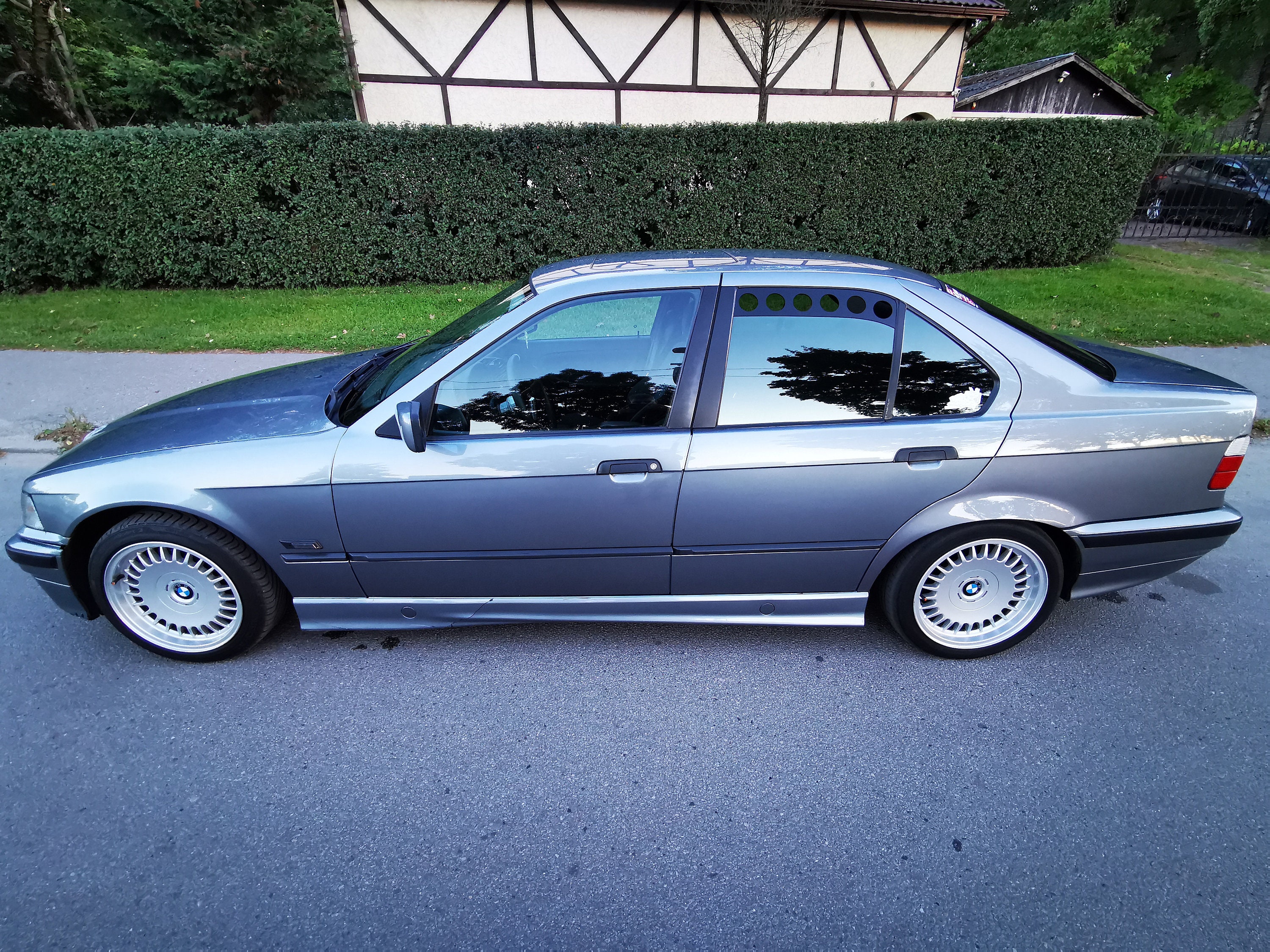 Black Glossy Window Vents for E36 BMW Sedan Rear Style Tuning Parts ...