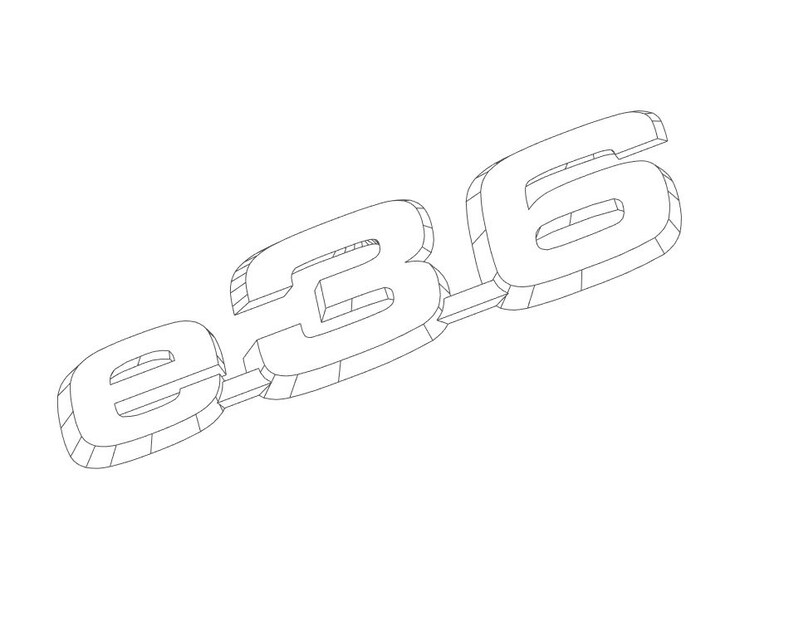 E36 3D Printable Badge With Magnet Openings STL OBJ Digital File - Etsy