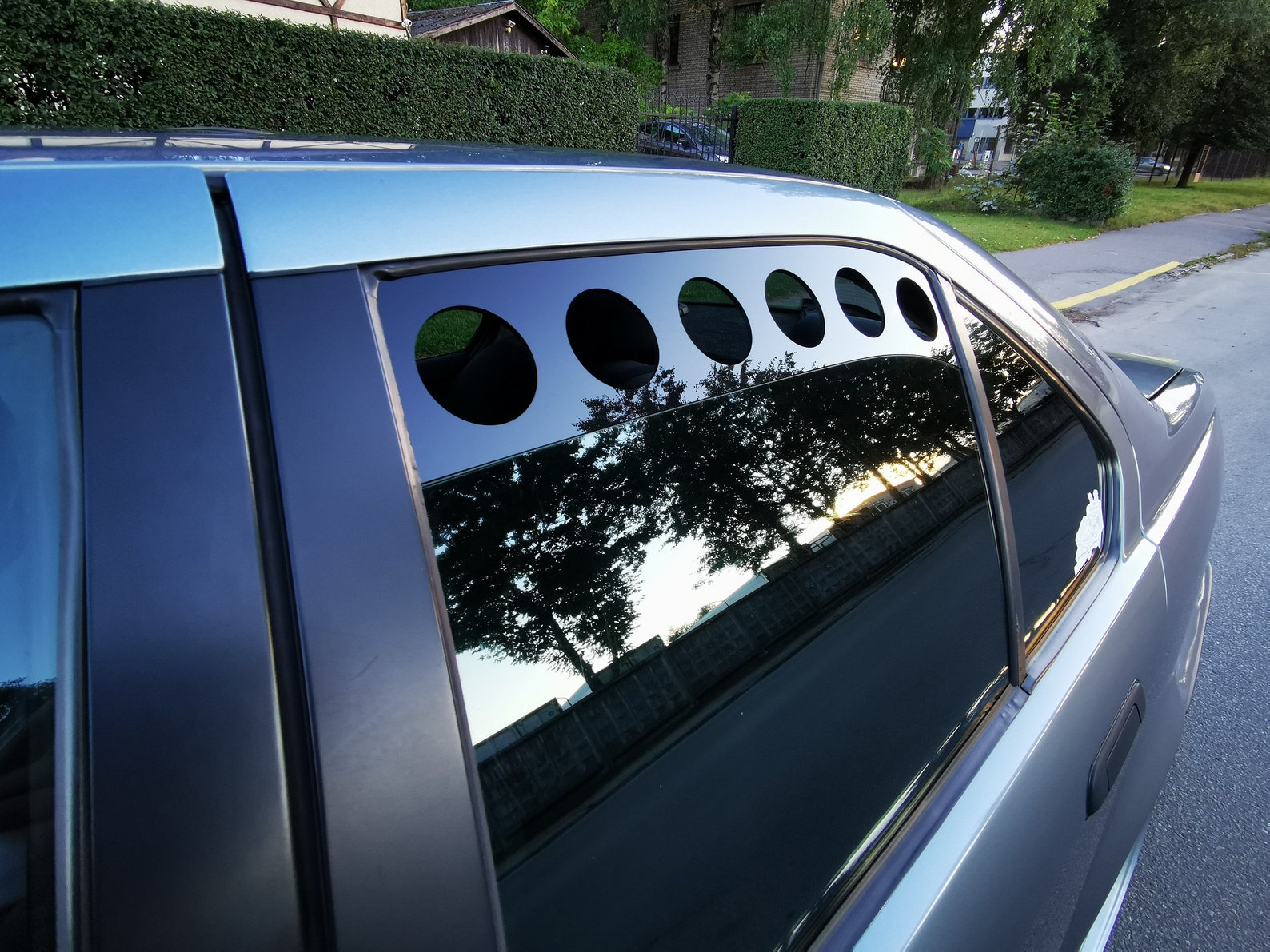 Black Glossy Window Vents for E36 BMW Sedan Rear Style Tuning Parts ...