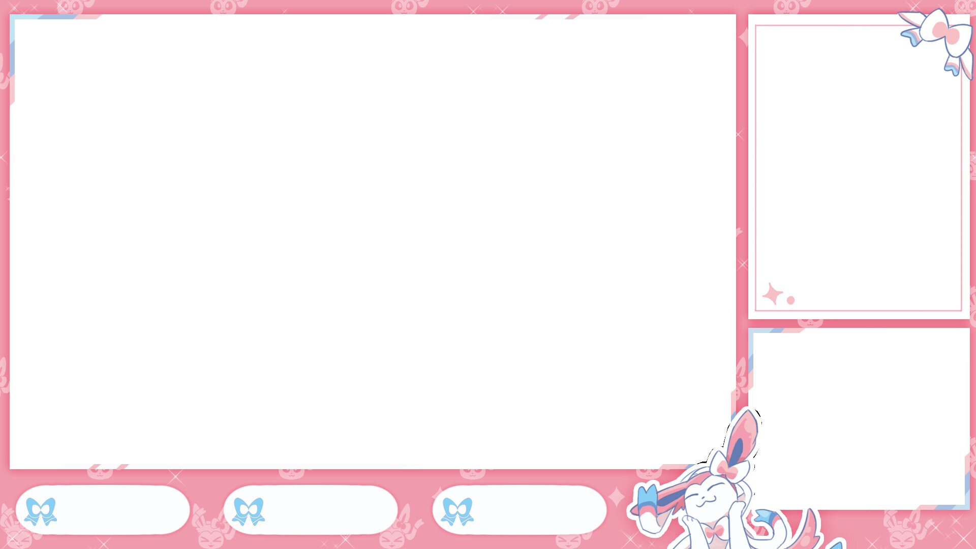Pokemon Sylveon Eeveelution Themed Twitch Overlay Pack for - Etsy