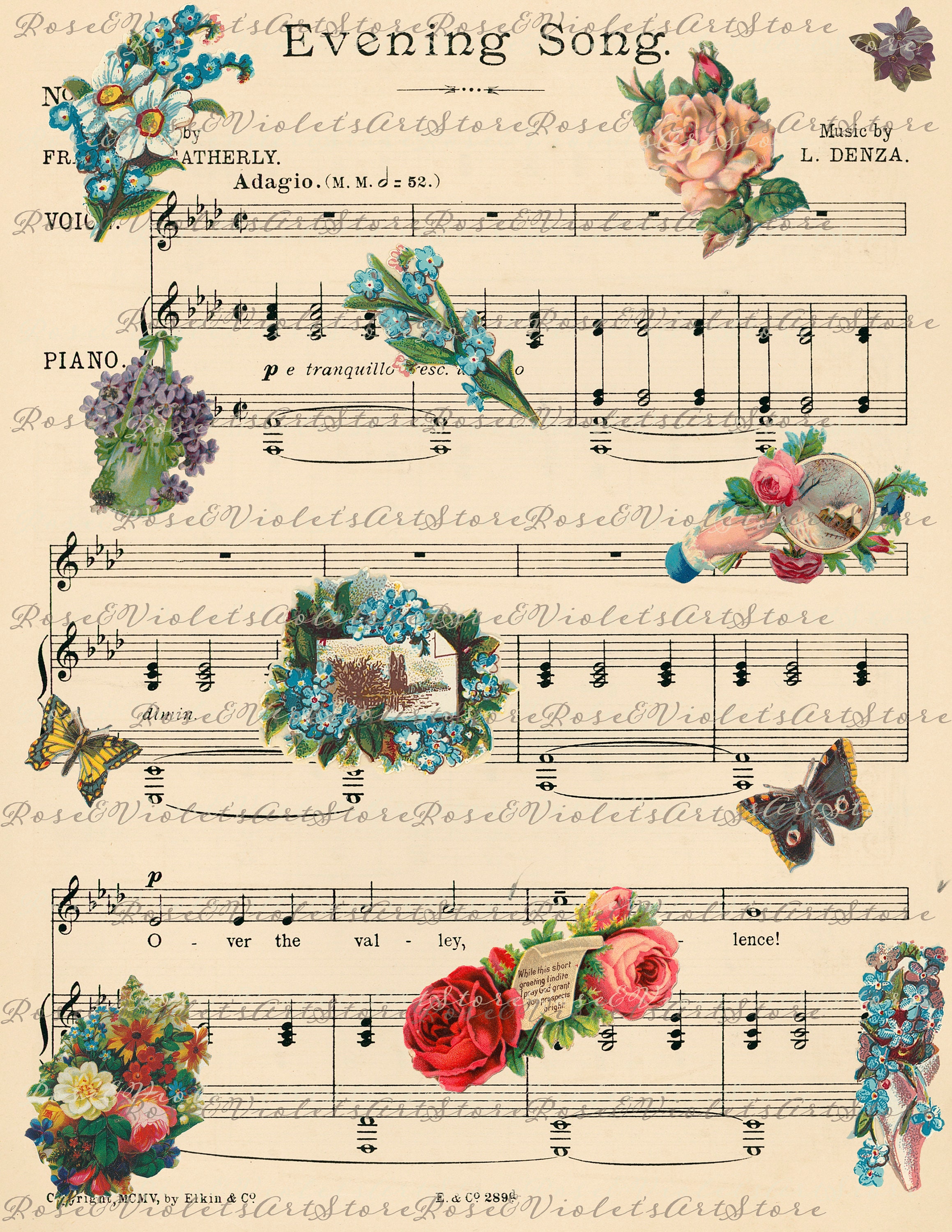 Music & Scraps Papers, Digital Paper, Scrapbooking Paper, Card Making ...