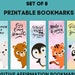 Printable Affirmation Bookmarks, Positive Quote Safari Bookmark Set of ...