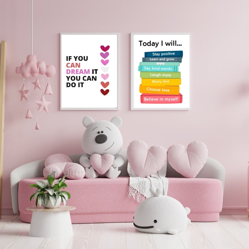 Calming Corner Poster Set of 8, Positive Affirmation, Classroom Art ...