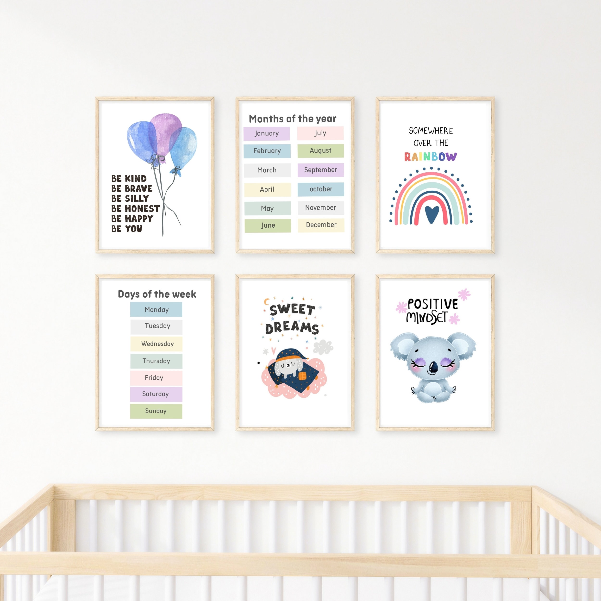 Preschool Educational Posters, 14 Montessori Classroom Wall Art ...
