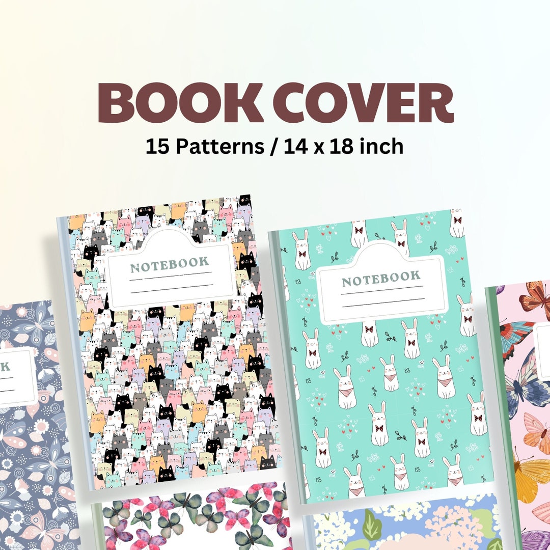 Printable Notebook Cover, 15 Book Cover, Back to School, Notebook ...