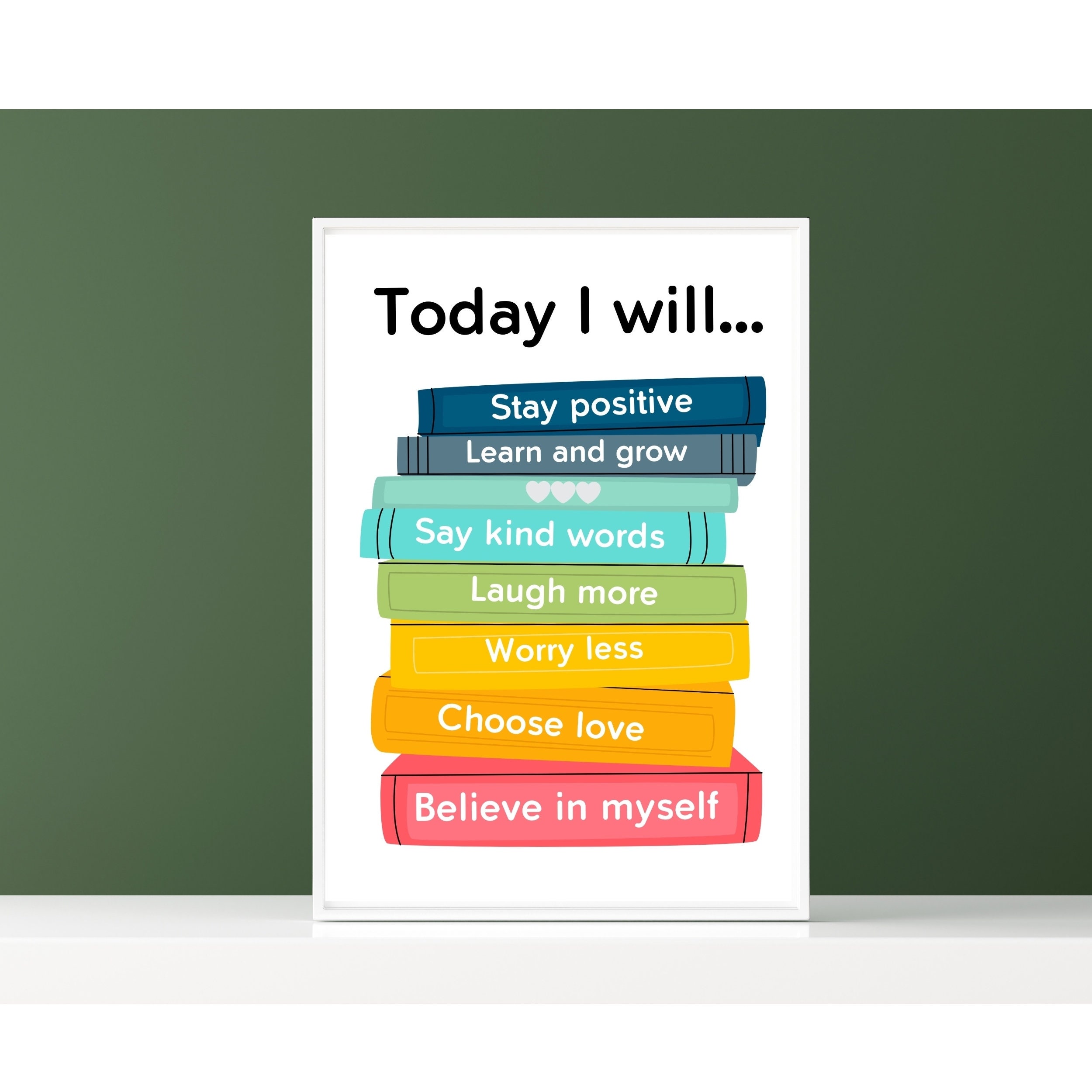 Calming Corner Poster Set of 8, Positive Affirmation, Classroom Art ...