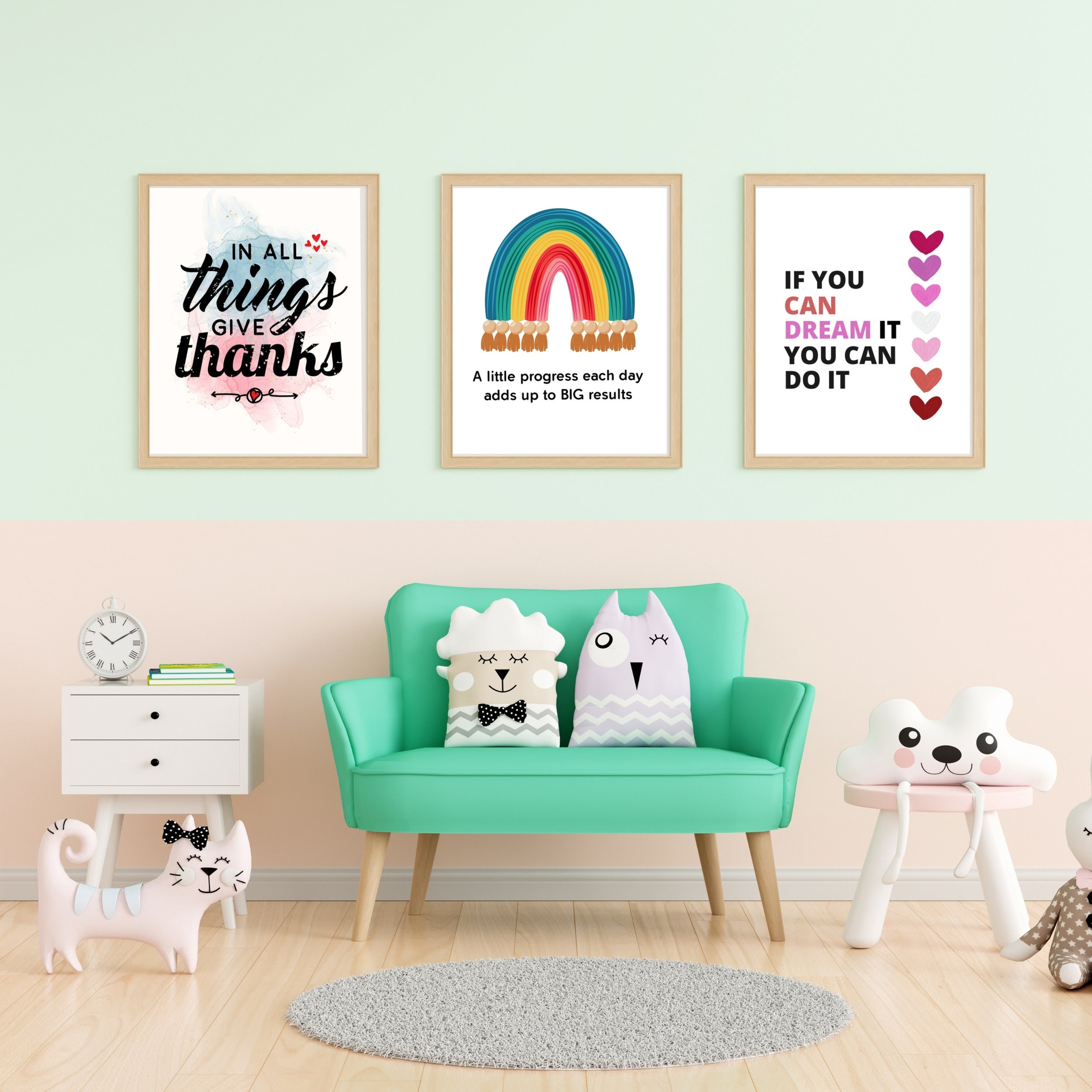 Calming Corner Poster Set of 8, Positive Affirmation, Classroom Wall ...