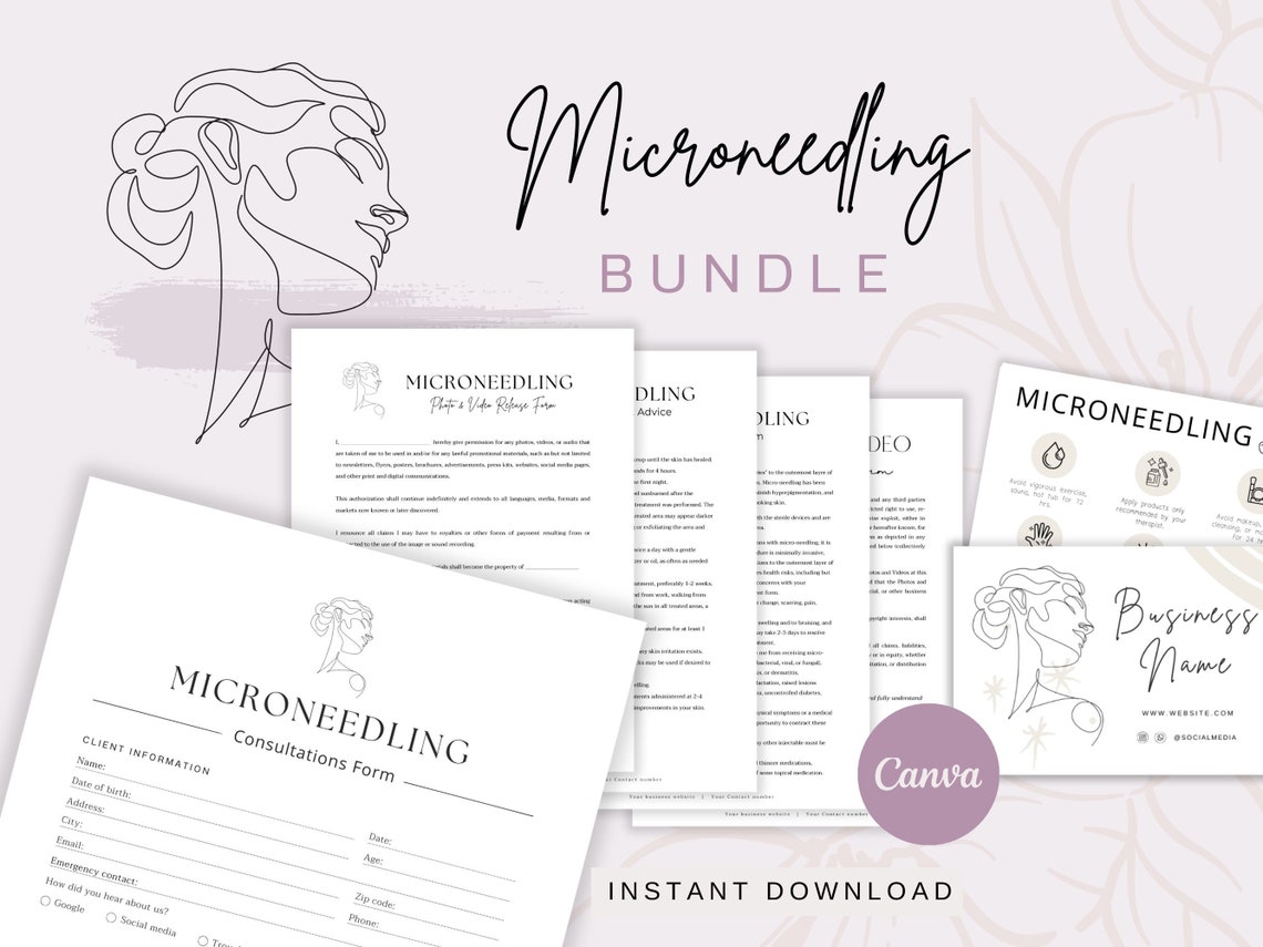 Microneedle Form, Microneedle Consent, Microneedling Aftercare ...