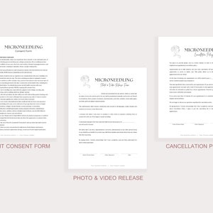 Microneedle Form, Microneedle Consent, Microneedling Aftercare ...