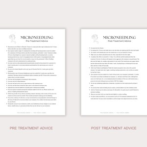 Microneedle Form, Microneedle Consent, Microneedling Aftercare ...