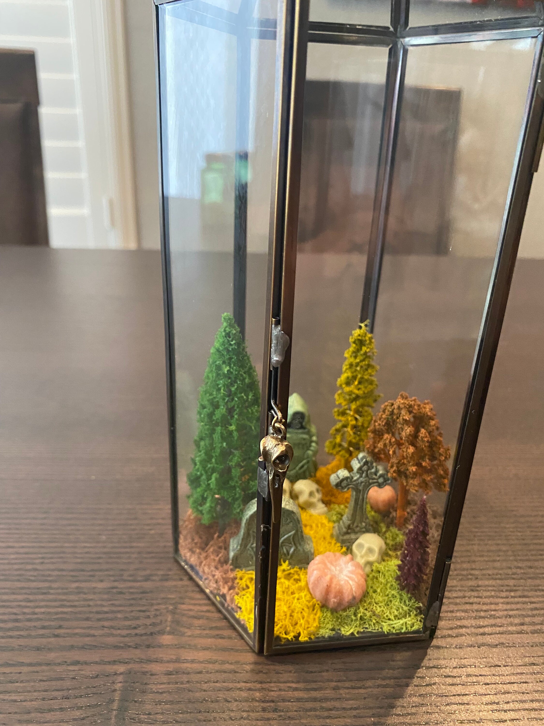Cemeterrarium Spooky Brass Gazebo Terrarium With Loop for Hanging ...