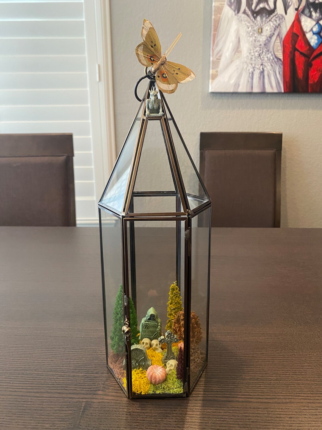Cemeterrarium Spooky Brass Gazebo Terrarium With Loop for Hanging ...