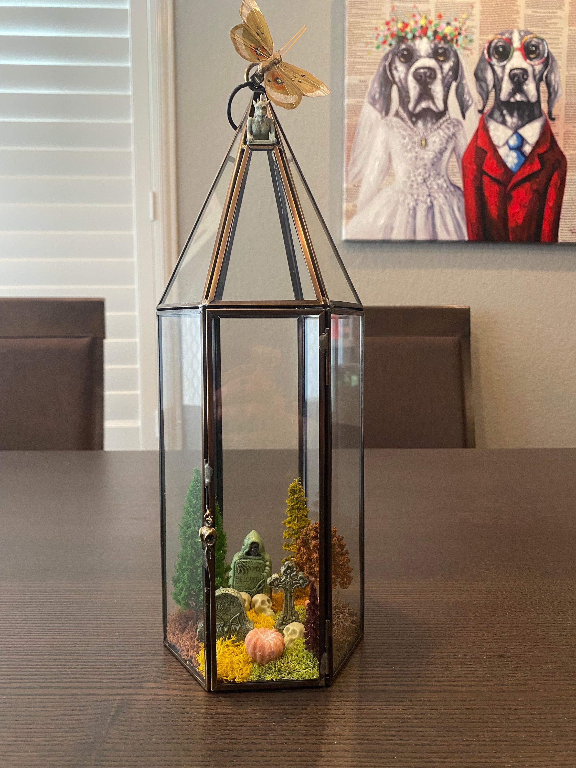 Cemeterrarium Spooky Brass Gazebo Terrarium With Loop for Hanging ...