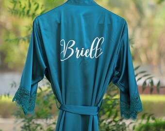 GREEN Monogrammable Bathrobe Mr. and Mrs. Monogrammable - Etsy