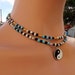Y2K Yin Yang Layered Choker Necklace Blue and White Glass Sead Bead Yin ...