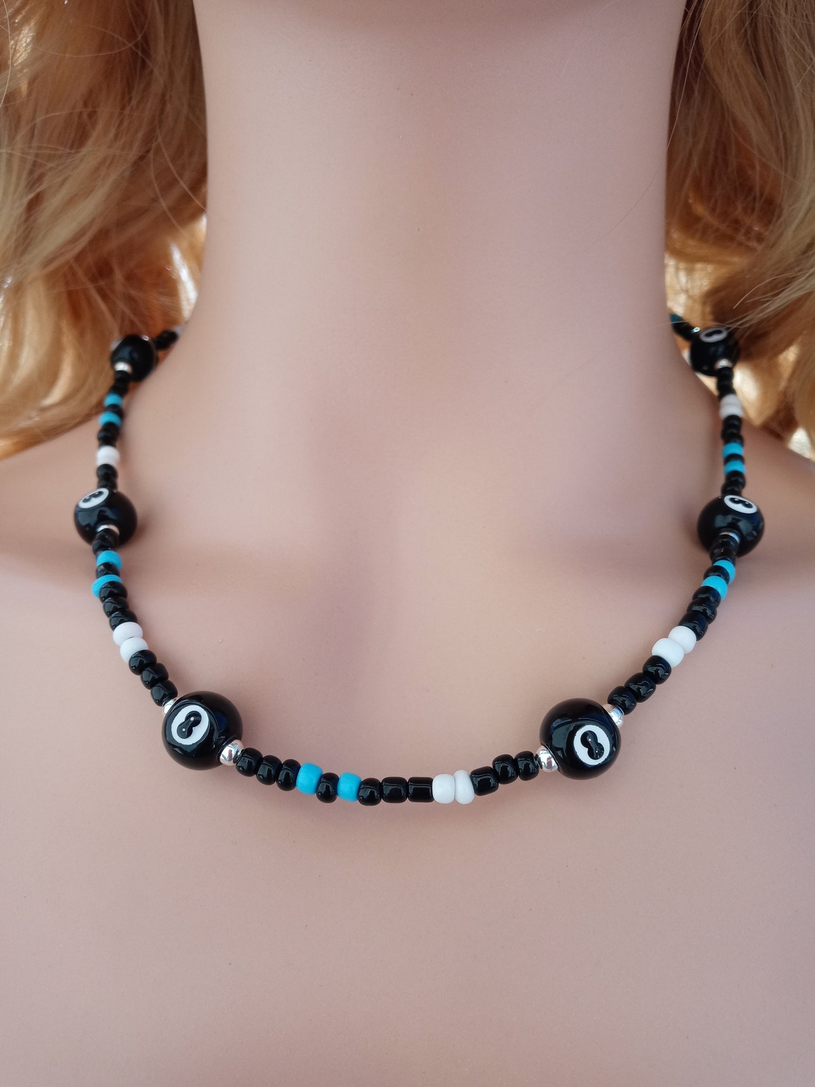 Mens Bead Choker Necklace, Mens Jewelry, Christmas, Gift for Him, Men ...