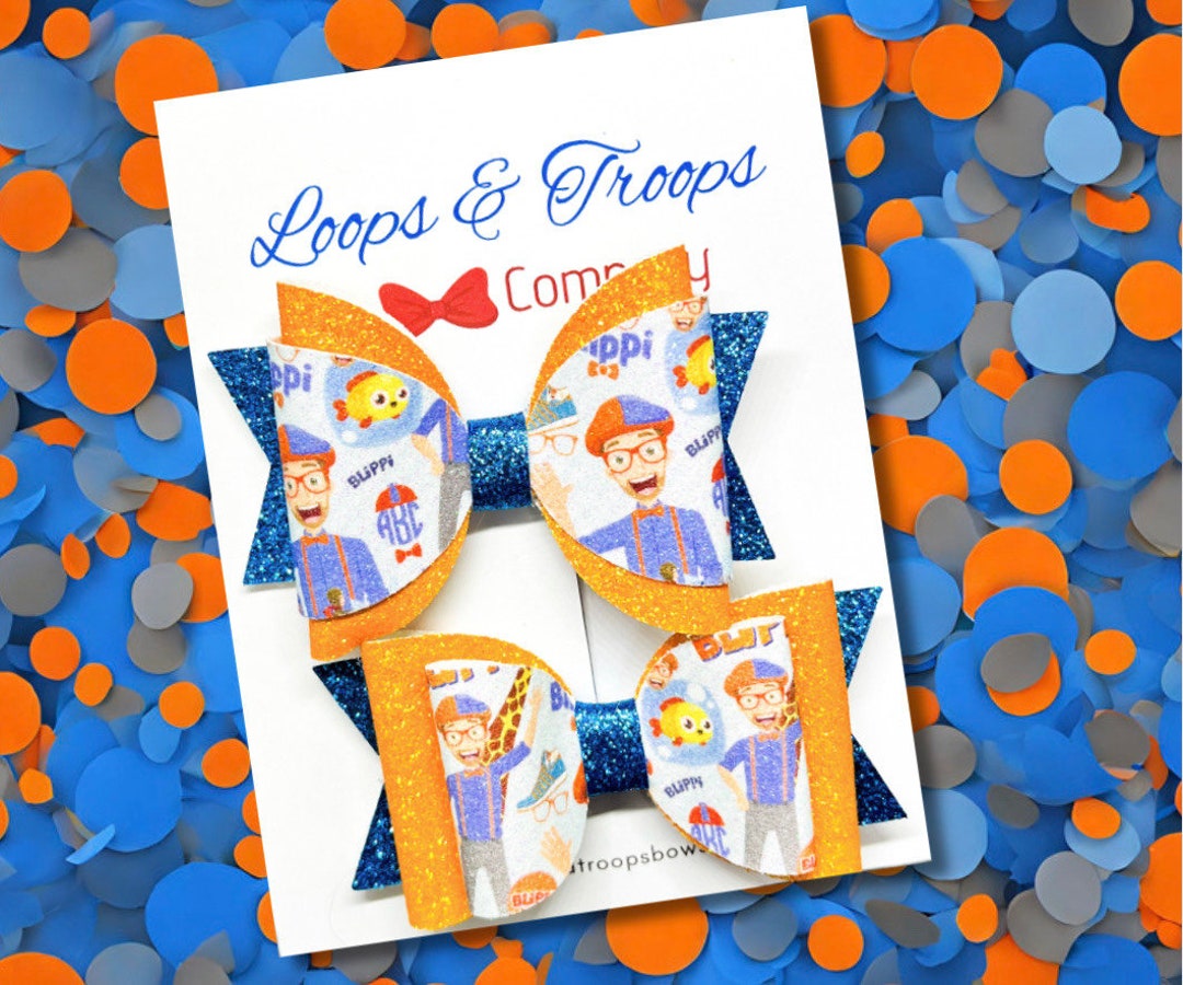 Blippi Hair Bow for Blippi Birthday Party Blippi Clothing - Etsy