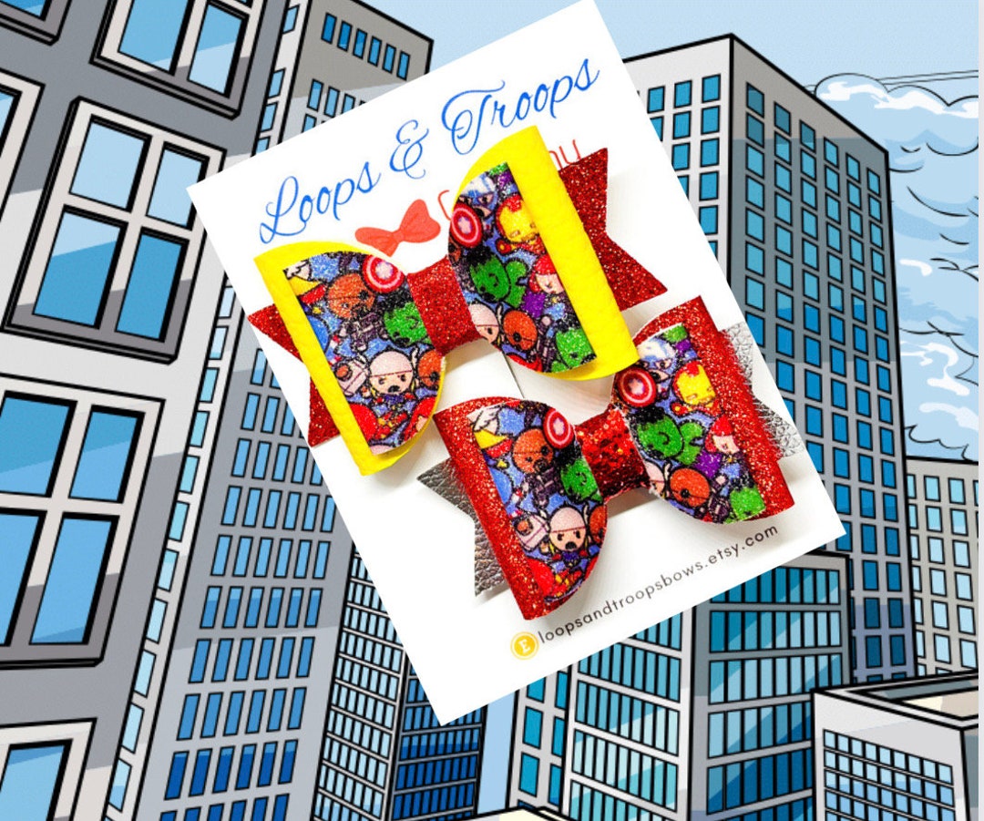 Avengers Inspired Hair Bow for Marvel Superhero Fans Hulk - Etsy