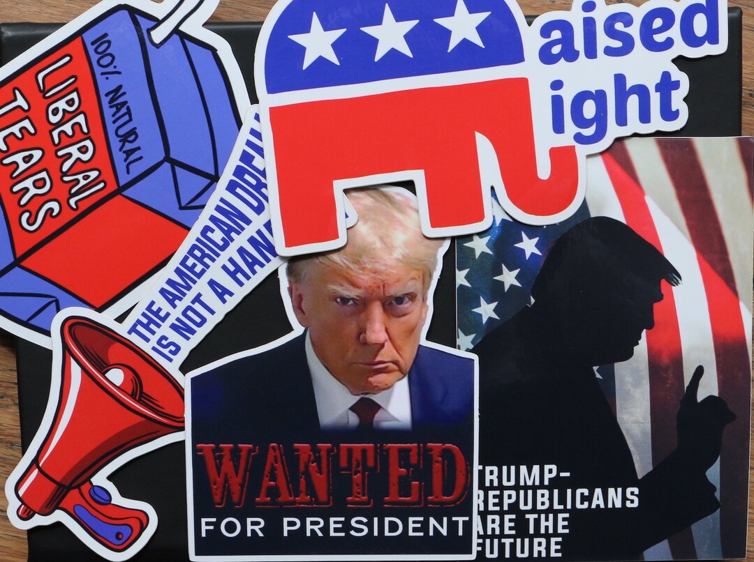 Republican Trump Sticker Pack | Handmade | Original Art | Laptop ...