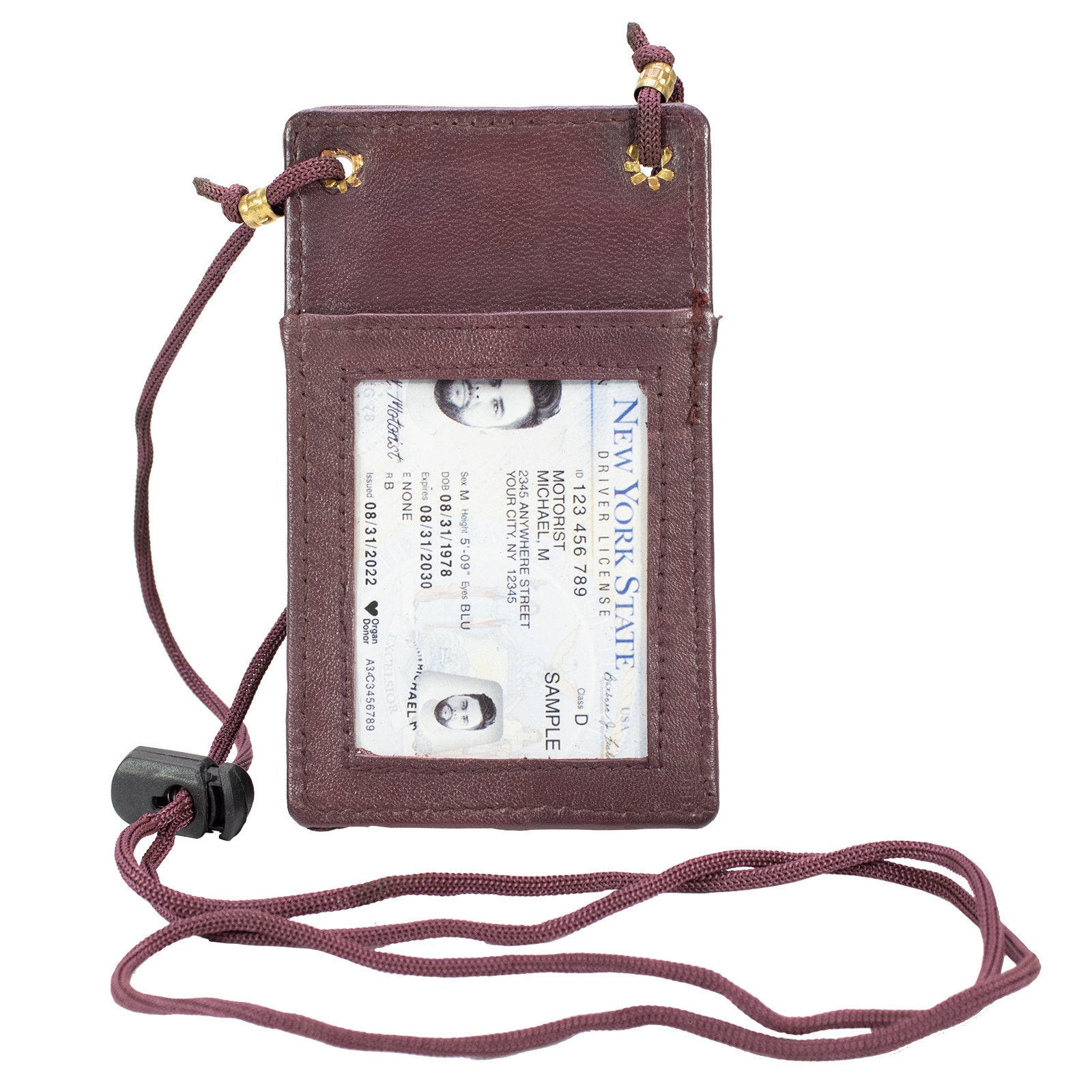 New Genuine Leather ID Holder,id Pass Holder,name Card Holder Pattern ...