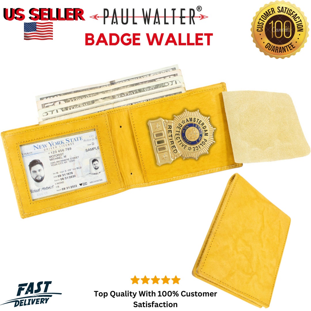 Genuine Leather Concealed Carry ID Badge Holder for Law Enforcement ...