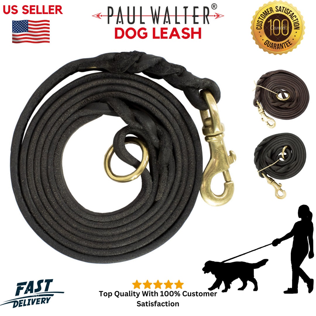 Genuine Leather, Dog Leash, Leather Leash, Handmade Dog Leash, Strong ...