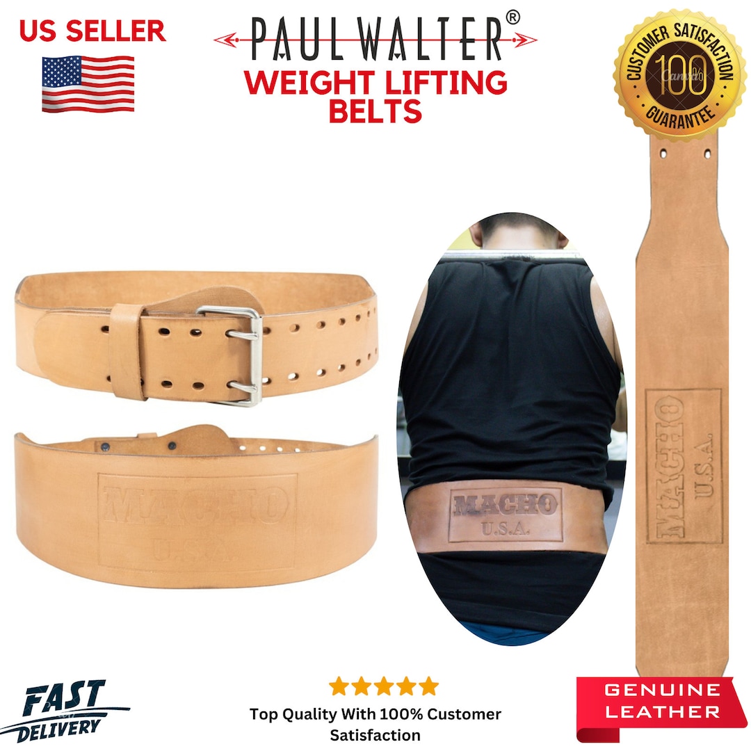 Genuine Leather Weight Lifting Belt Gym Training Belt for Men/women, Power Lifting Belt, Body ...