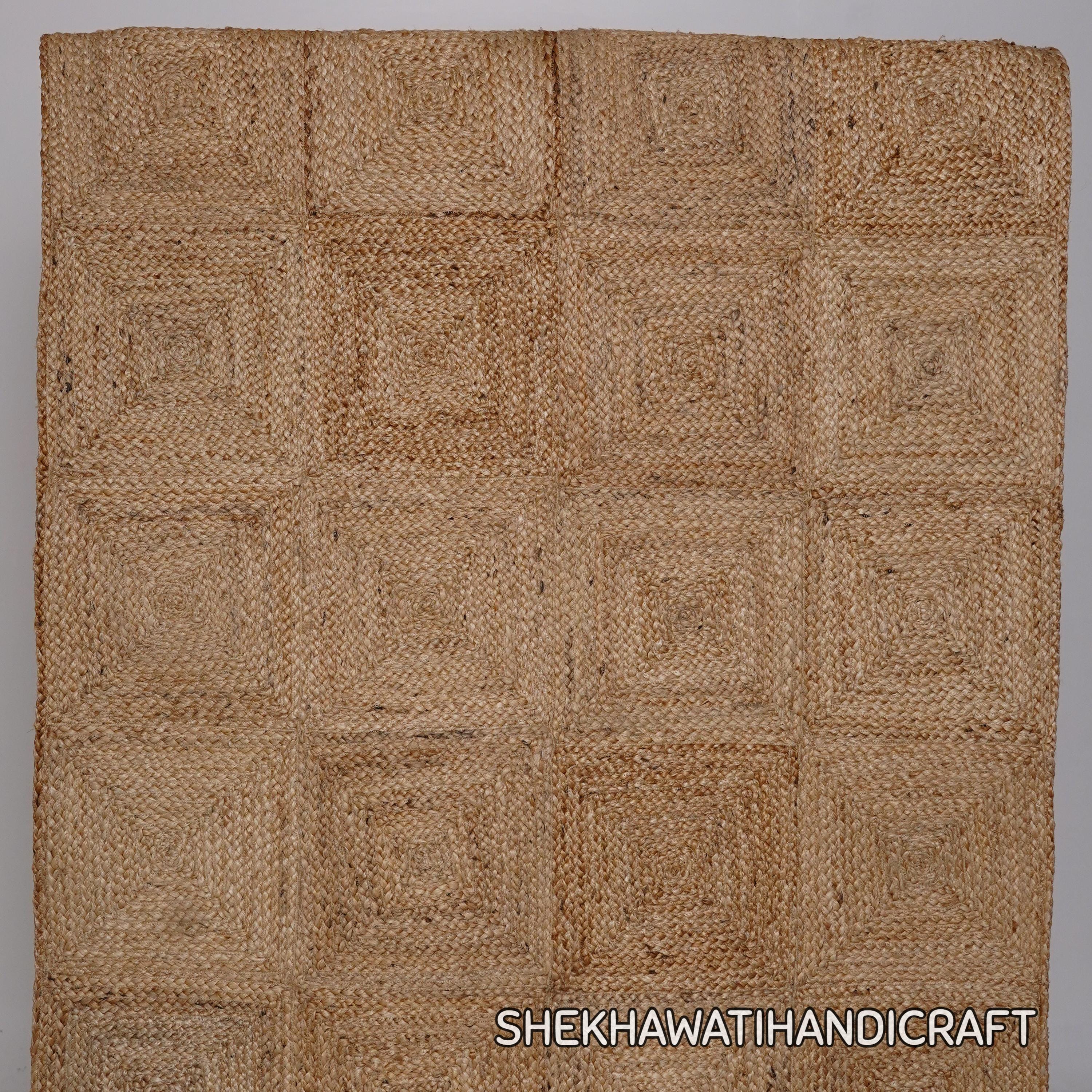 Natural Jute Rug Jute Braided Rug Bohemian Jute Rug Rectangular Jute ...