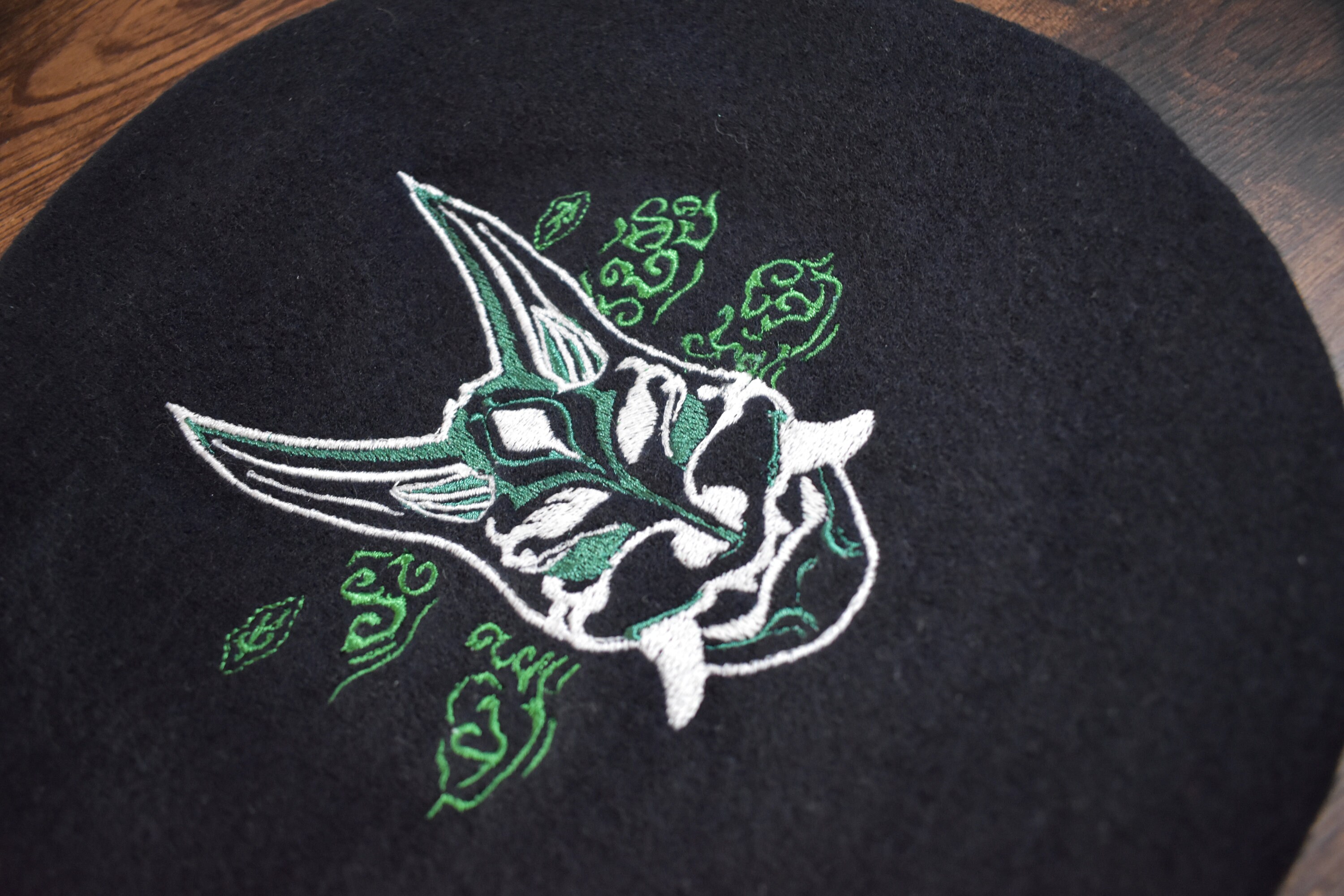 Handmade Beret Xiao Devilmask Embroidery Glow in the DARK - Etsy