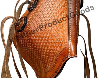 Custom Made Western Saddle Tapaderos Stirrups Leather Handmade Sewn ...