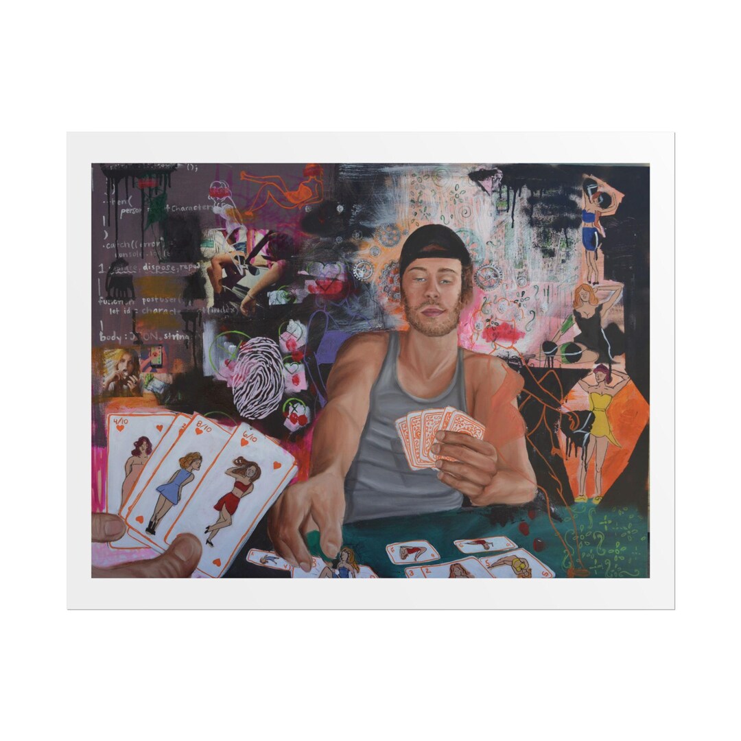 Playing Cards Collage Poster | Art Print - Etsy