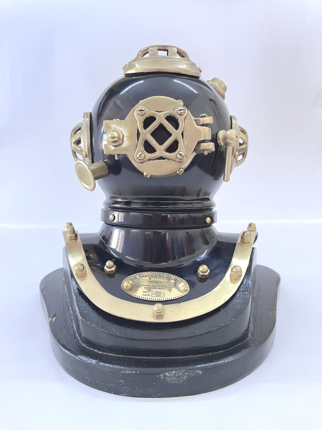 Scuba Diving Nautical Helmet Maritime Ship's Decorative Helmet black 6 ...