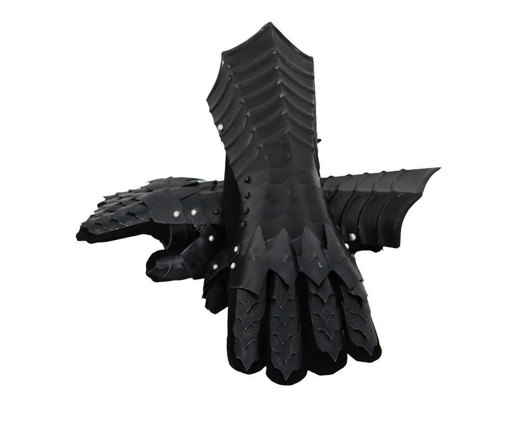 Medieval Nazgul Gloves Set - Black Nazgul Gauntlets Steel Medieval ...