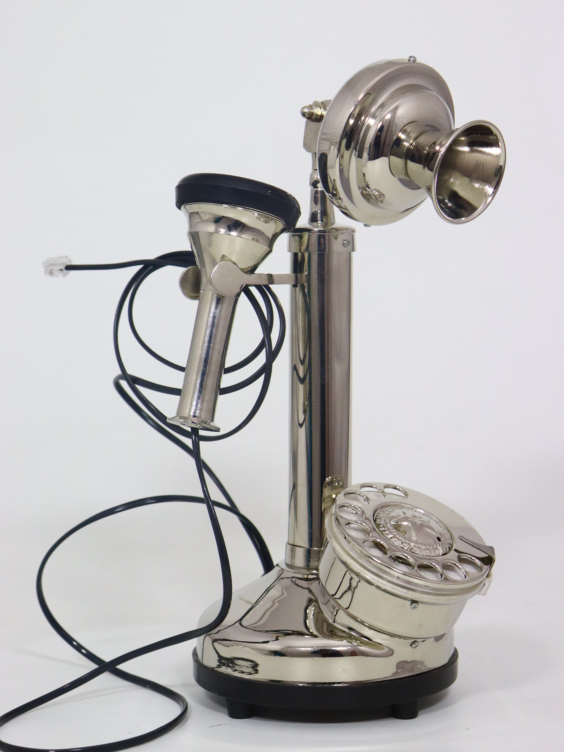 Brass Candlestick Telephone 1920's Style Vintage Reproduction Landline ...