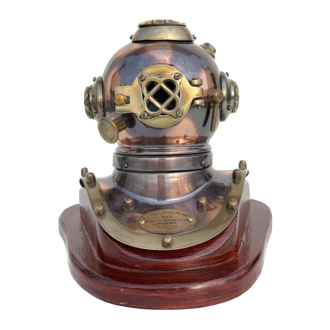 Marine Scuba Divers Helmet Solid Steel & Brass Diving Helmet Miniature ...
