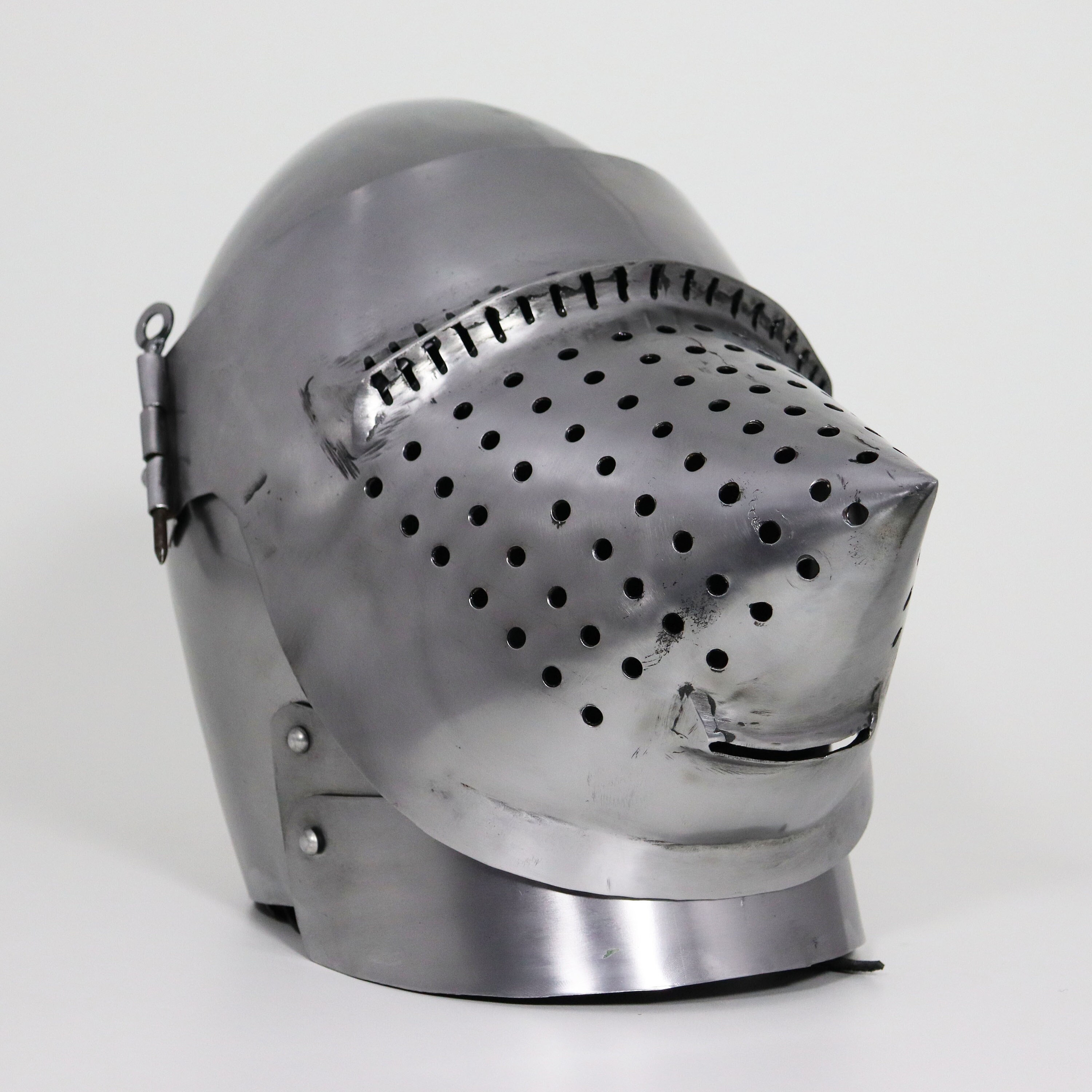 Medieval Pigface Fully Functional 20 Gauge Steel Head Armor Battle ...