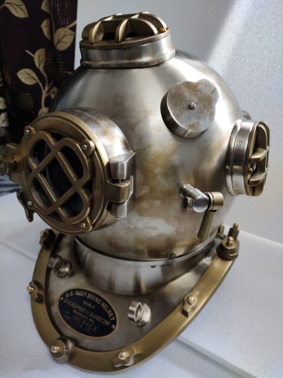 Scuba Diving Helmet Deep Diving Helmet Diving Helmet Mark V Silver ...