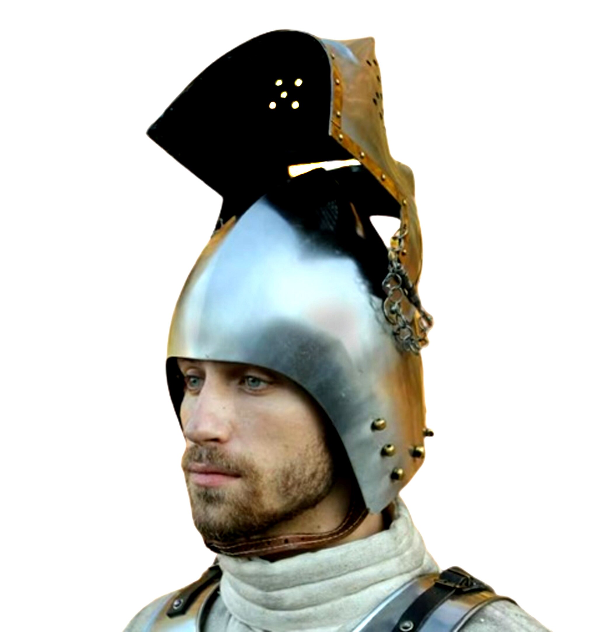 Medieval Pigface Fully Functional - 20 Gauge Steel Head Armor - Battle ...