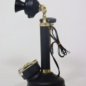 Brass Candlestick Telephone – 1920s Style Rotary Dial Landline, Home ...