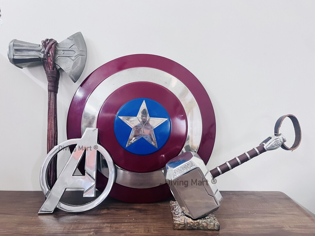 Full Set of Marvel. Thor Stormbreaker Axe. Marvel Legends Thor Hammer ...