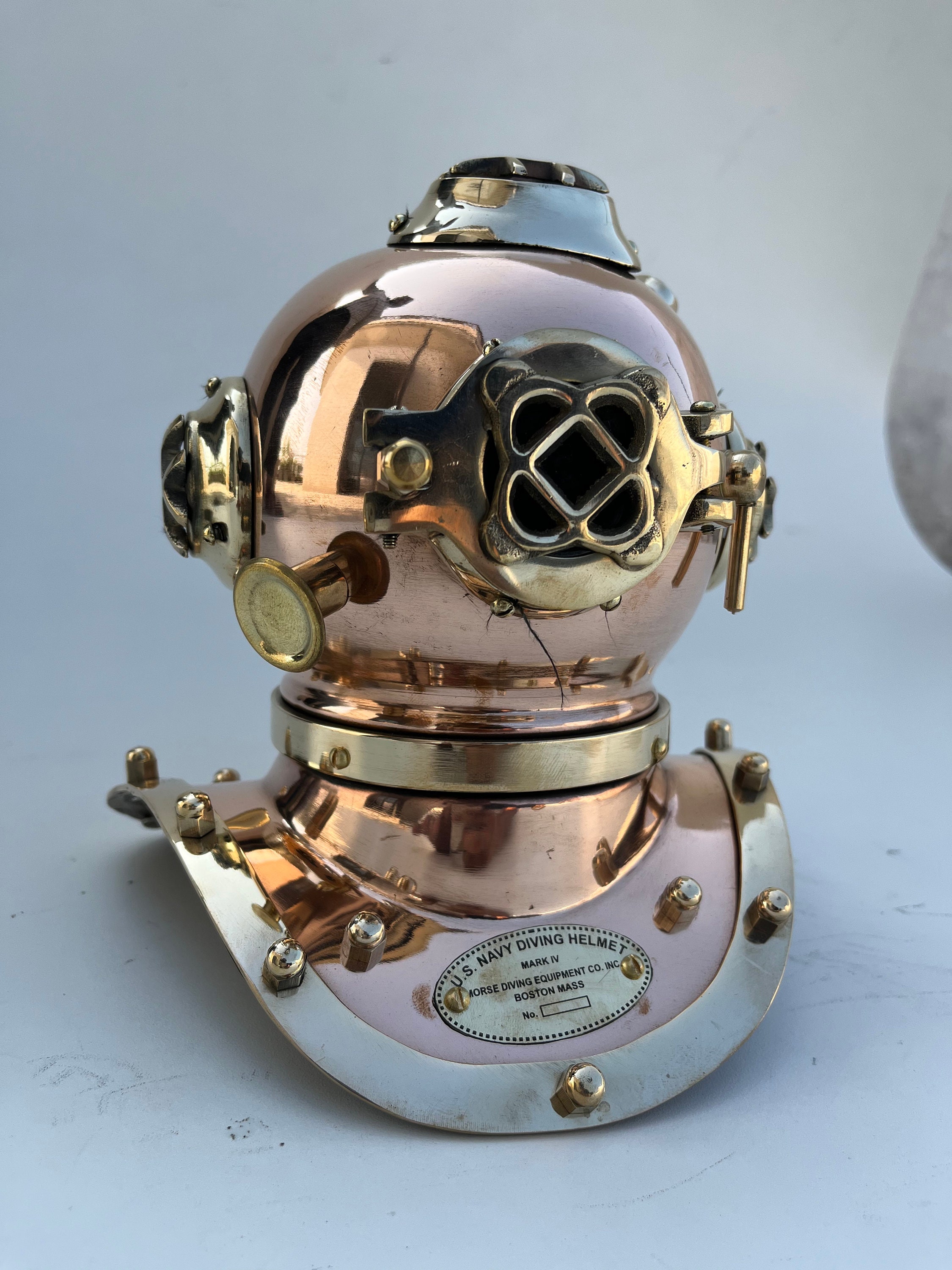 Copper Brass Scubadivers Diving Helmet Replica Miniature US Navy Helmet ...