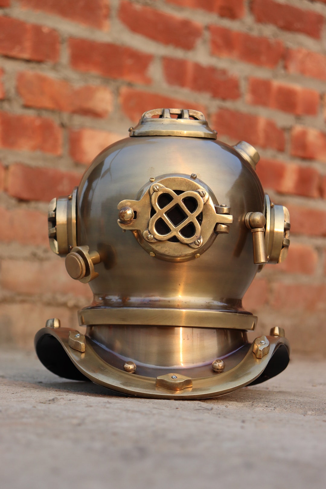 12" Miniature Diving Helmet | Nautical Home Decor, Antique Finish - Etsy