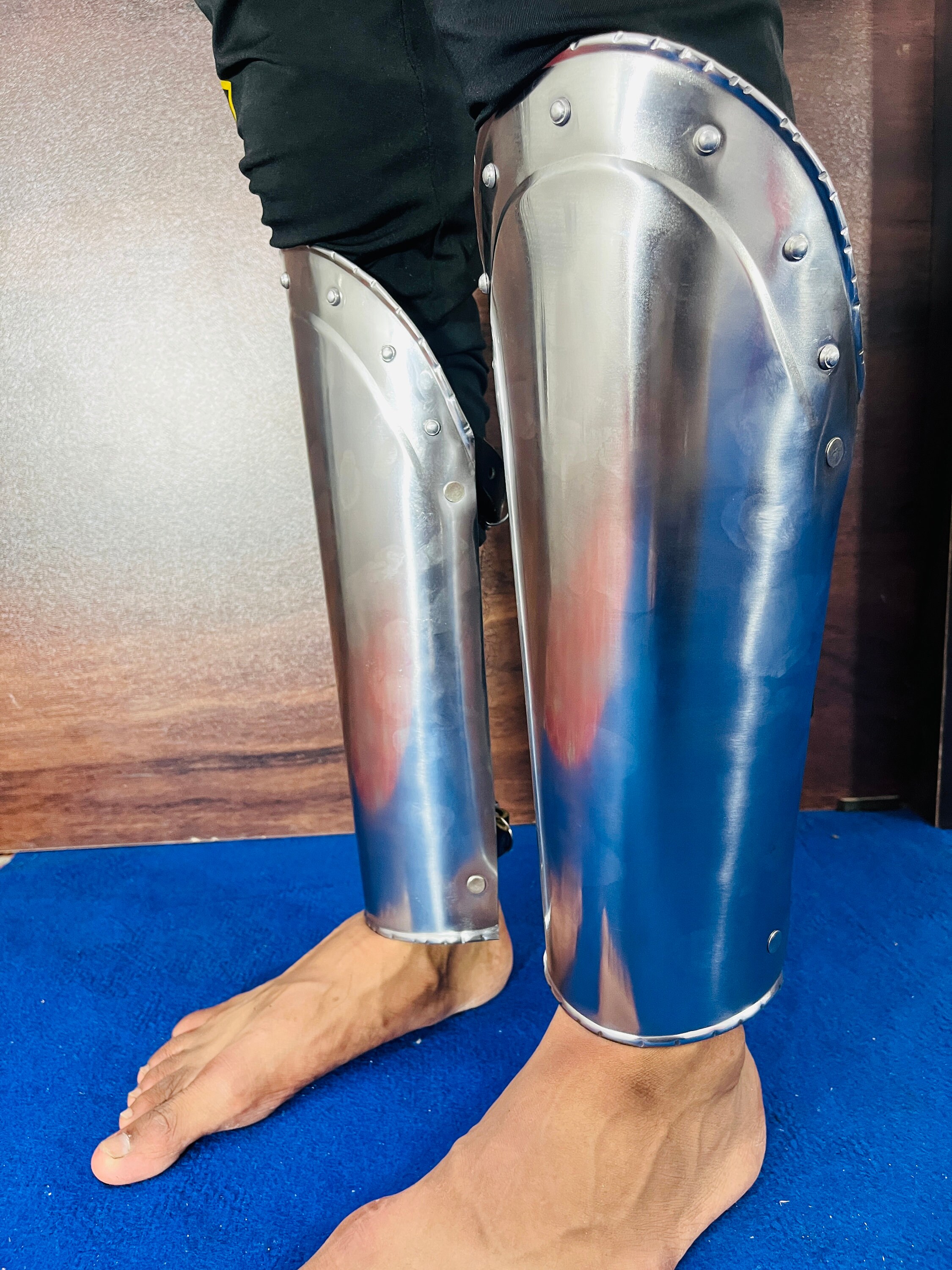 Medieval Ancient Leg Greaves Armor Knight Lower Steel Leg Guard ...