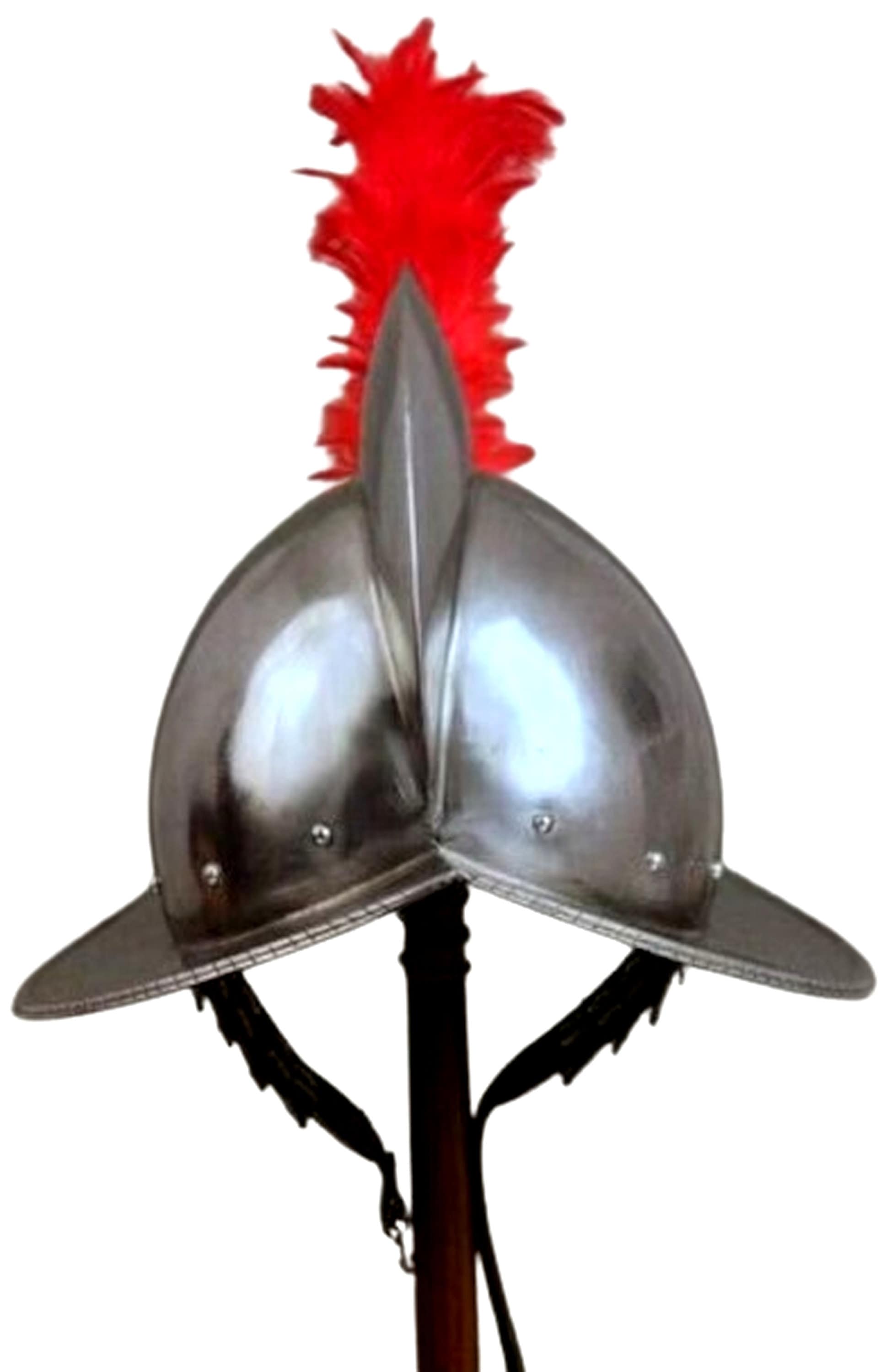 Medieval Conquistador Helmet With Red Plumb, Spanish Fantasy Helmet, - Etsy