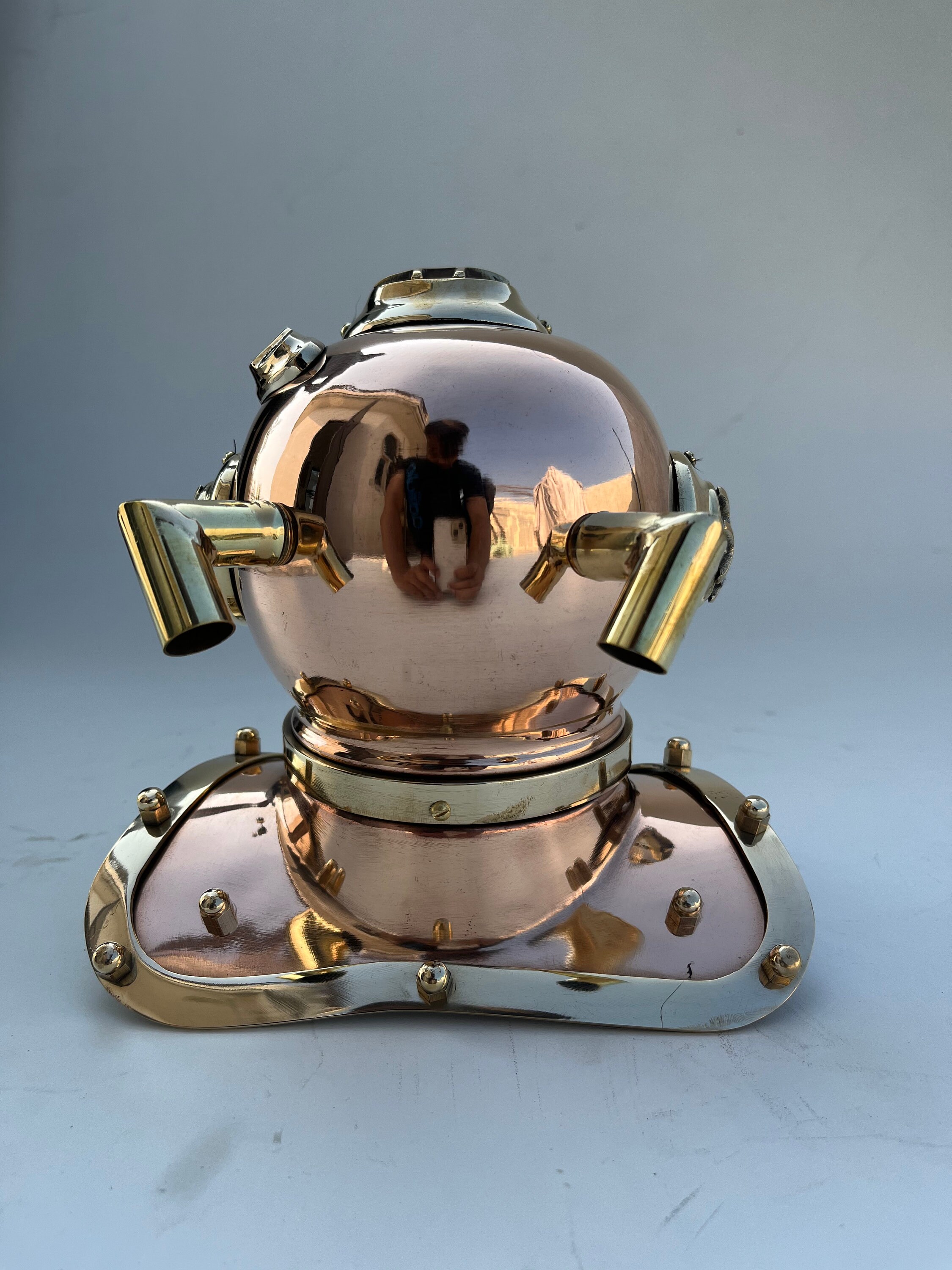 Copper Brass Scubadivers Diving Helmet Replica Miniature US Navy Helmet ...